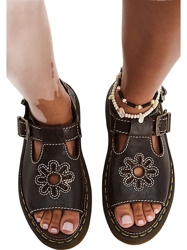 DR. MARTENS Dr. Martens Dunnet Flower Flatform Sandals